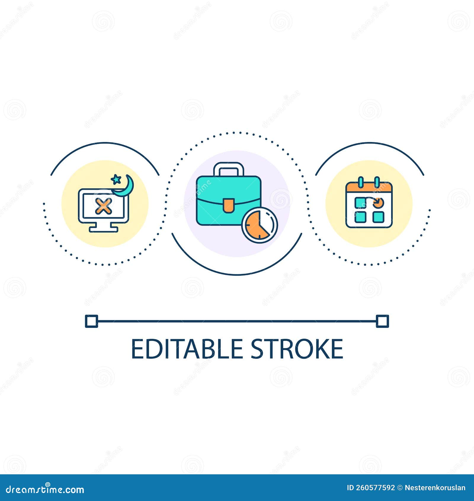 Working Overtime Loop Concept Icon Stock Vector - Illustration of work ...