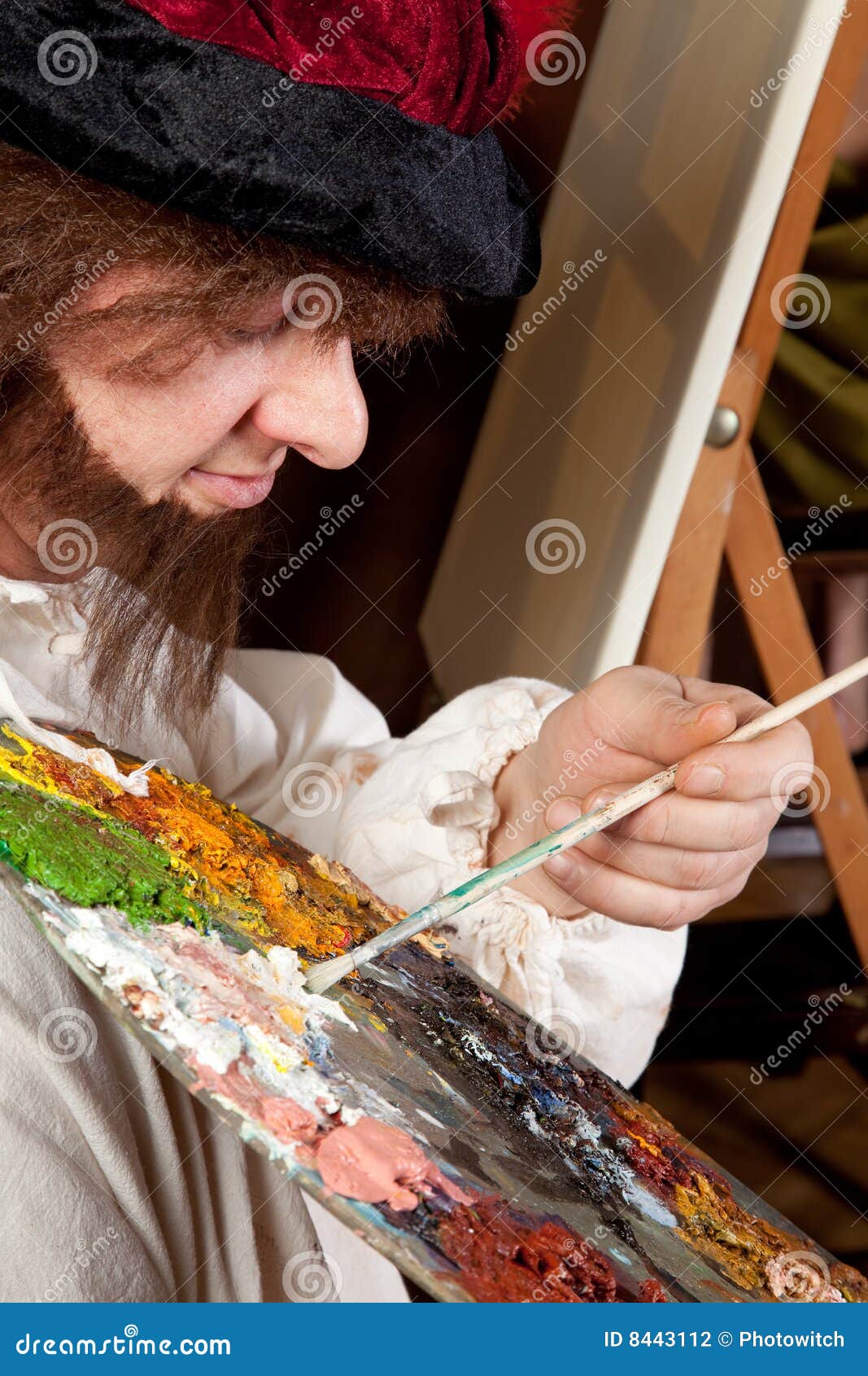Working with paint stock photo. Image of paint, brush - 8443112