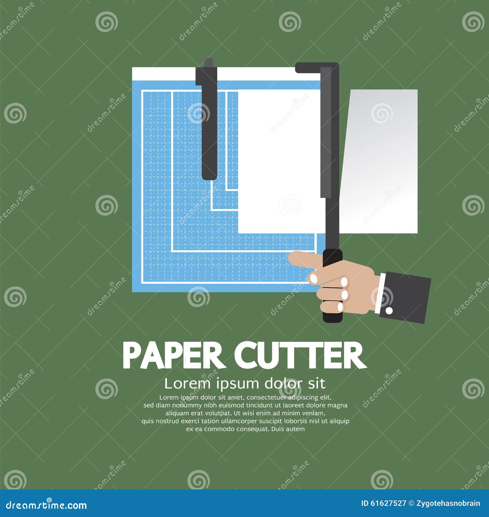 Working with Paper Cutter Paper Cutter. Stock Vector - Illustration of ...
