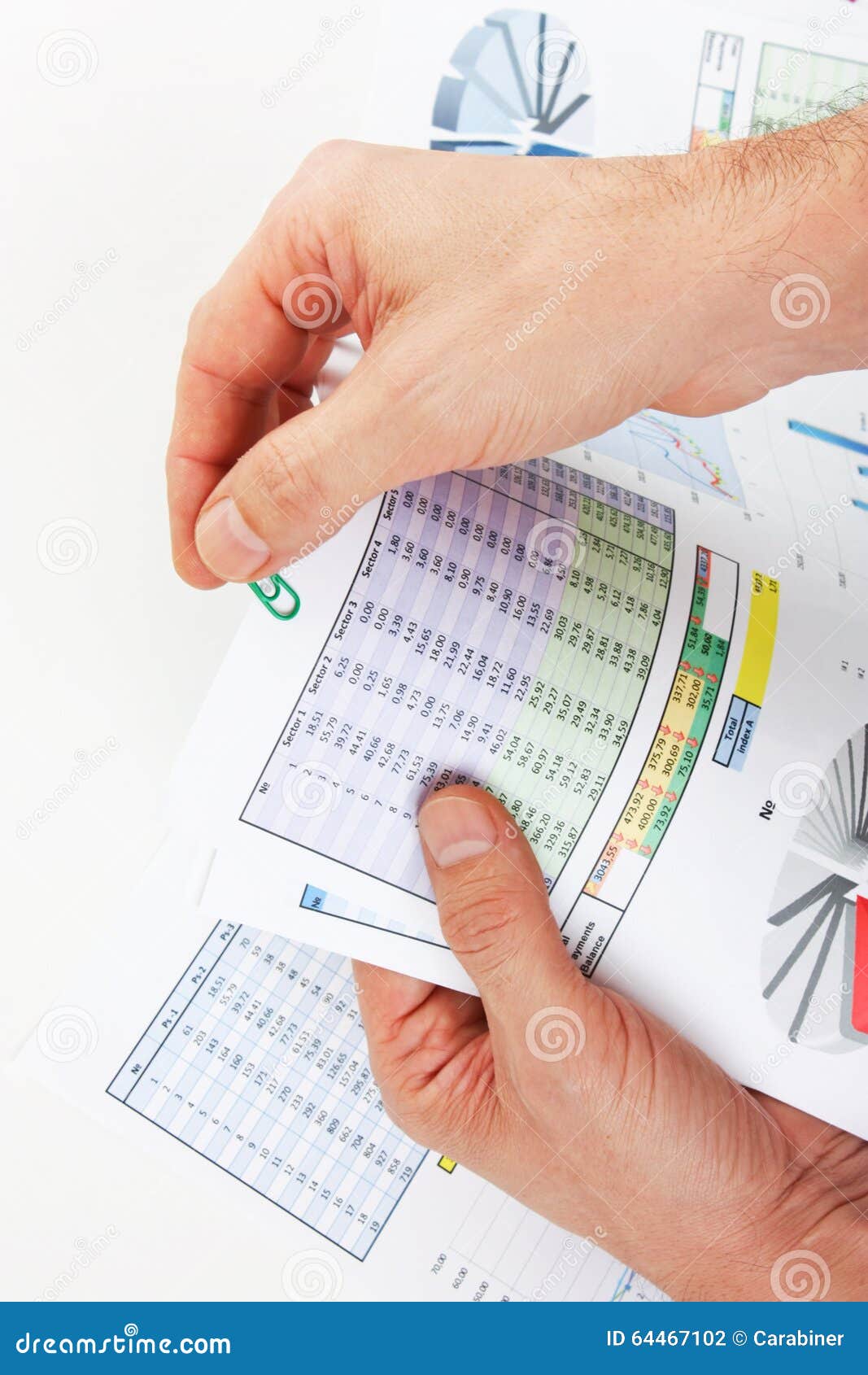 Working paper in hand stock photo. Image of chart, market - 64467102