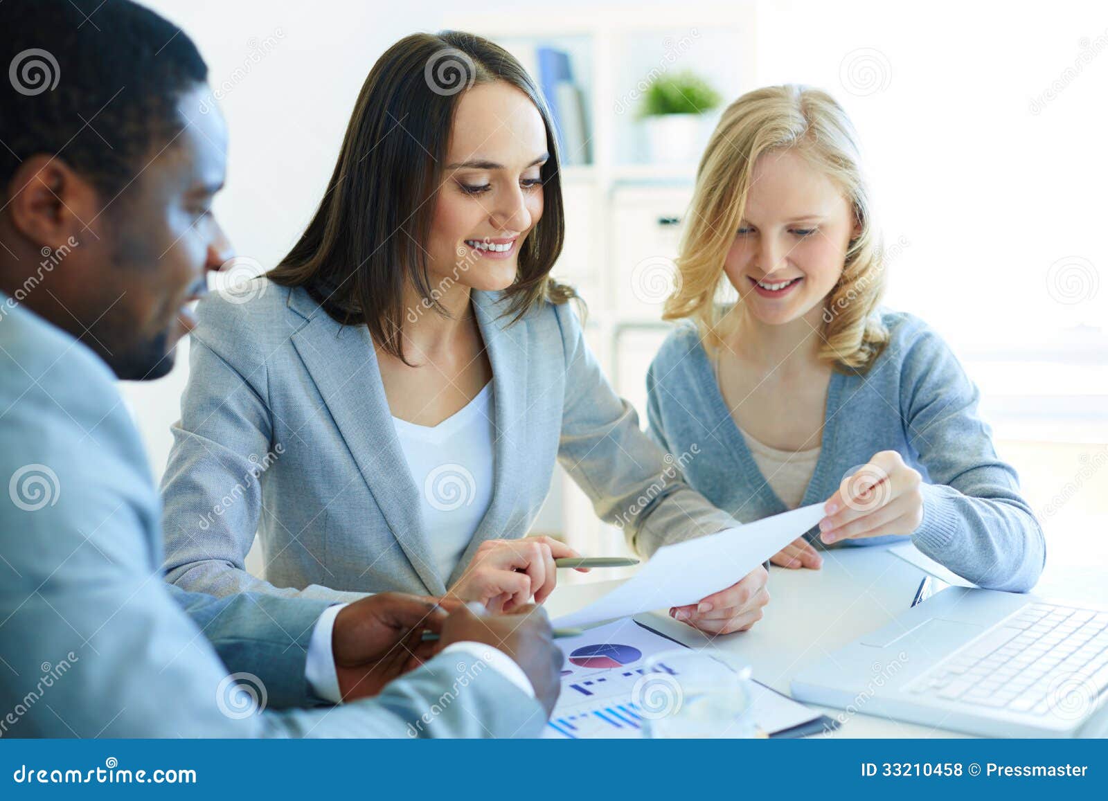 Working with papers stock photo. Image of negotiations - 33210458
