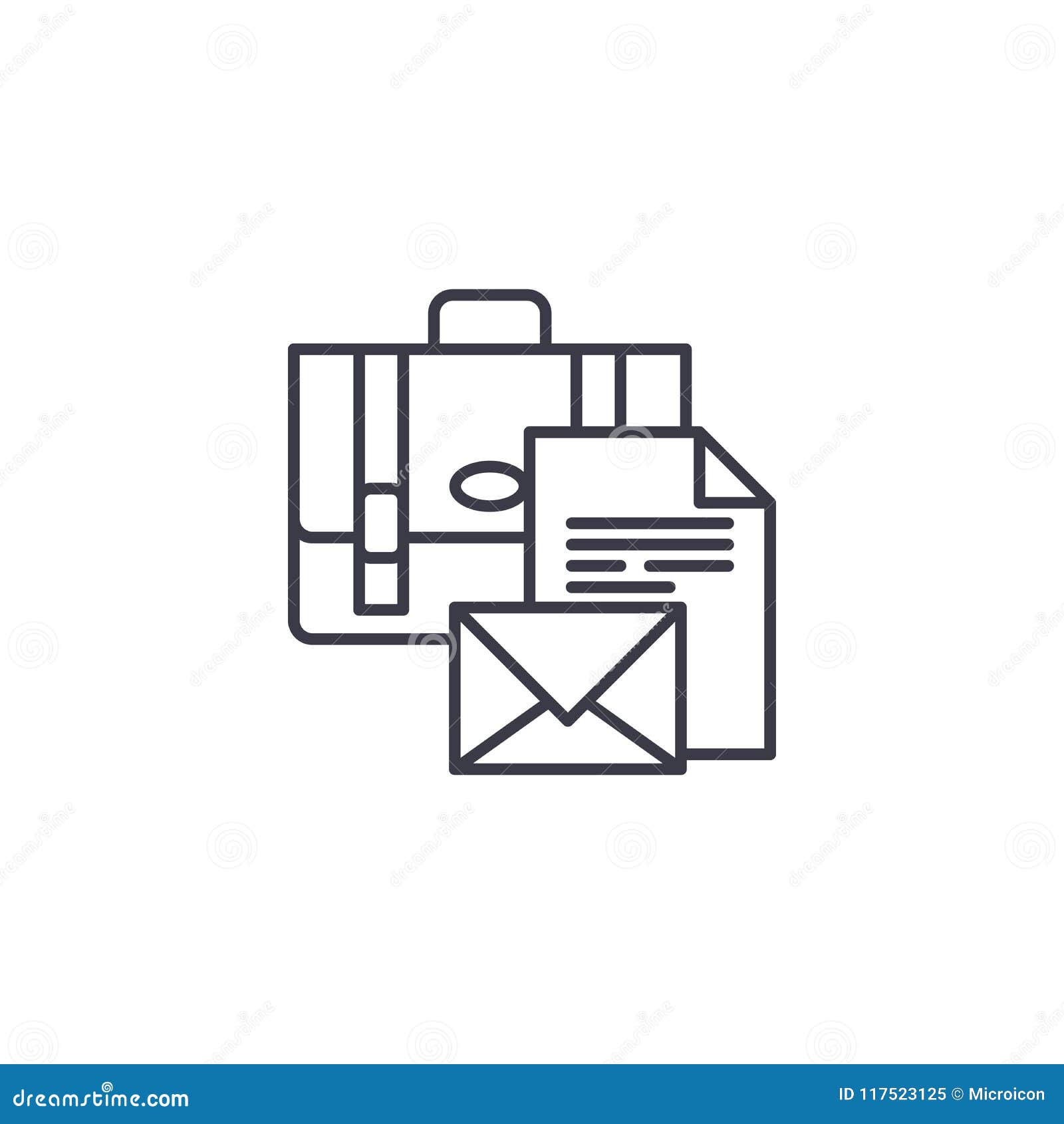 Working Papers Linear Icon Concept. Working Papers Line Vector Sign ...