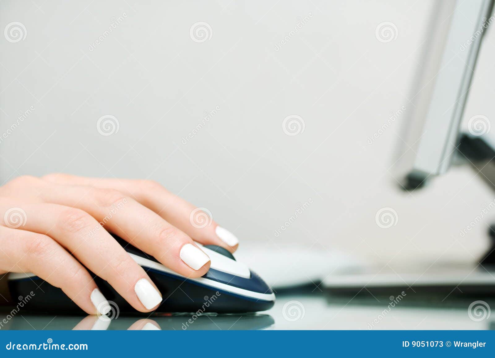 Business Woman Using Computer Mouse Stock Image - Image of mice ...