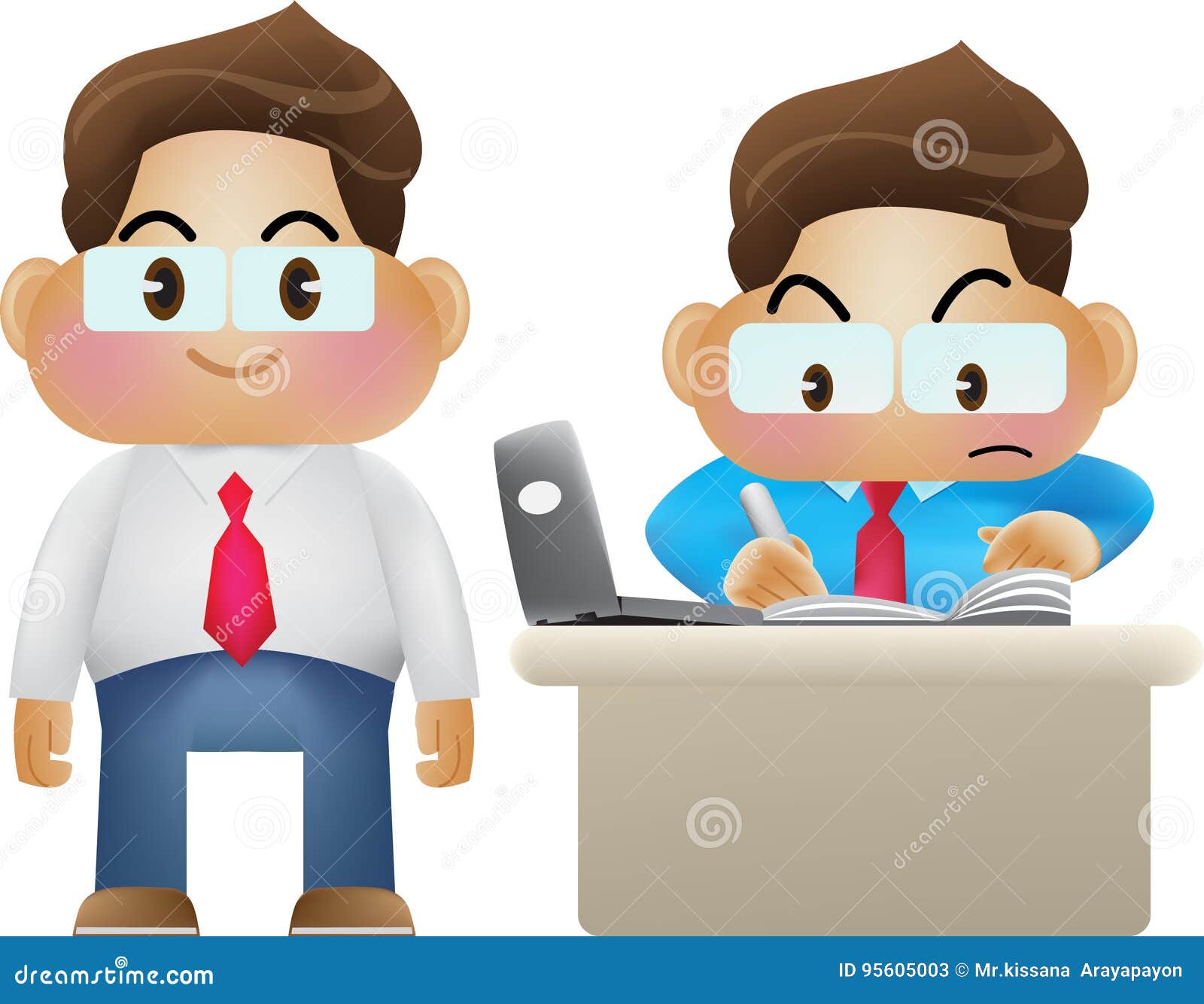 Working person stock vector. Illustration of office, business - 95605003
