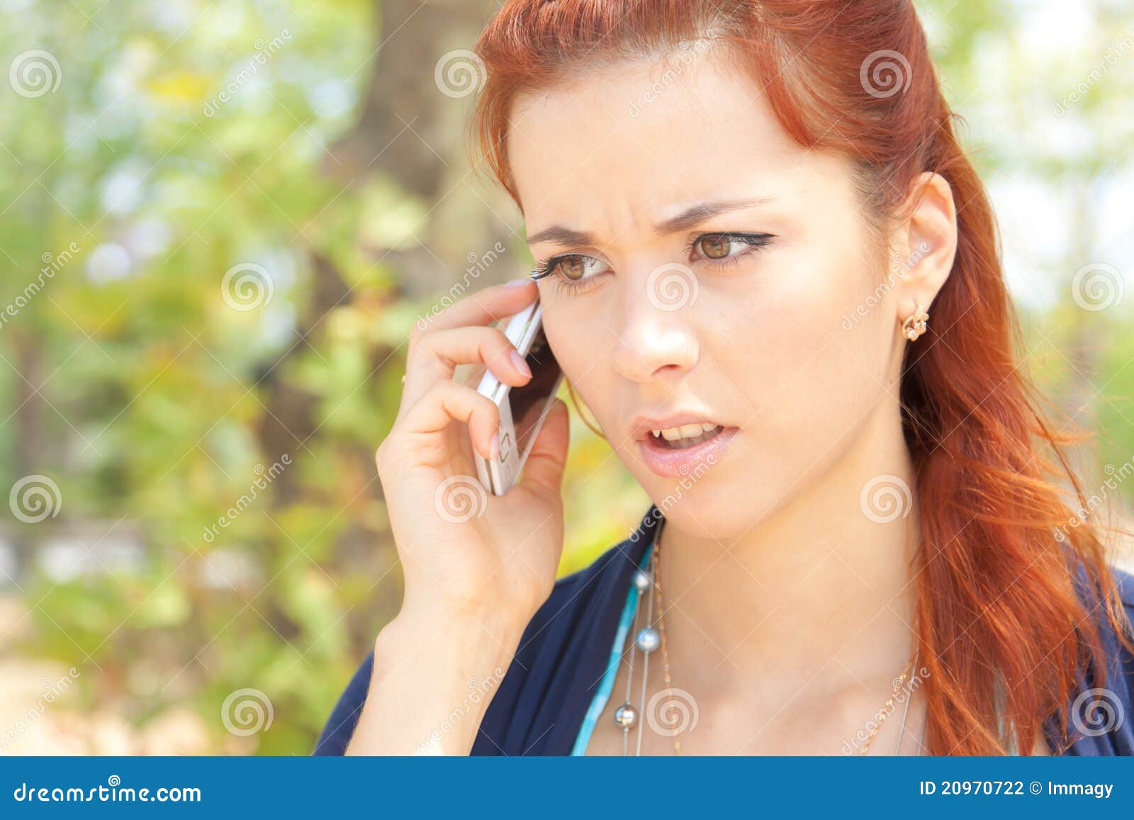 Working on phone outdoors stock photo. Image of communication - 20970722