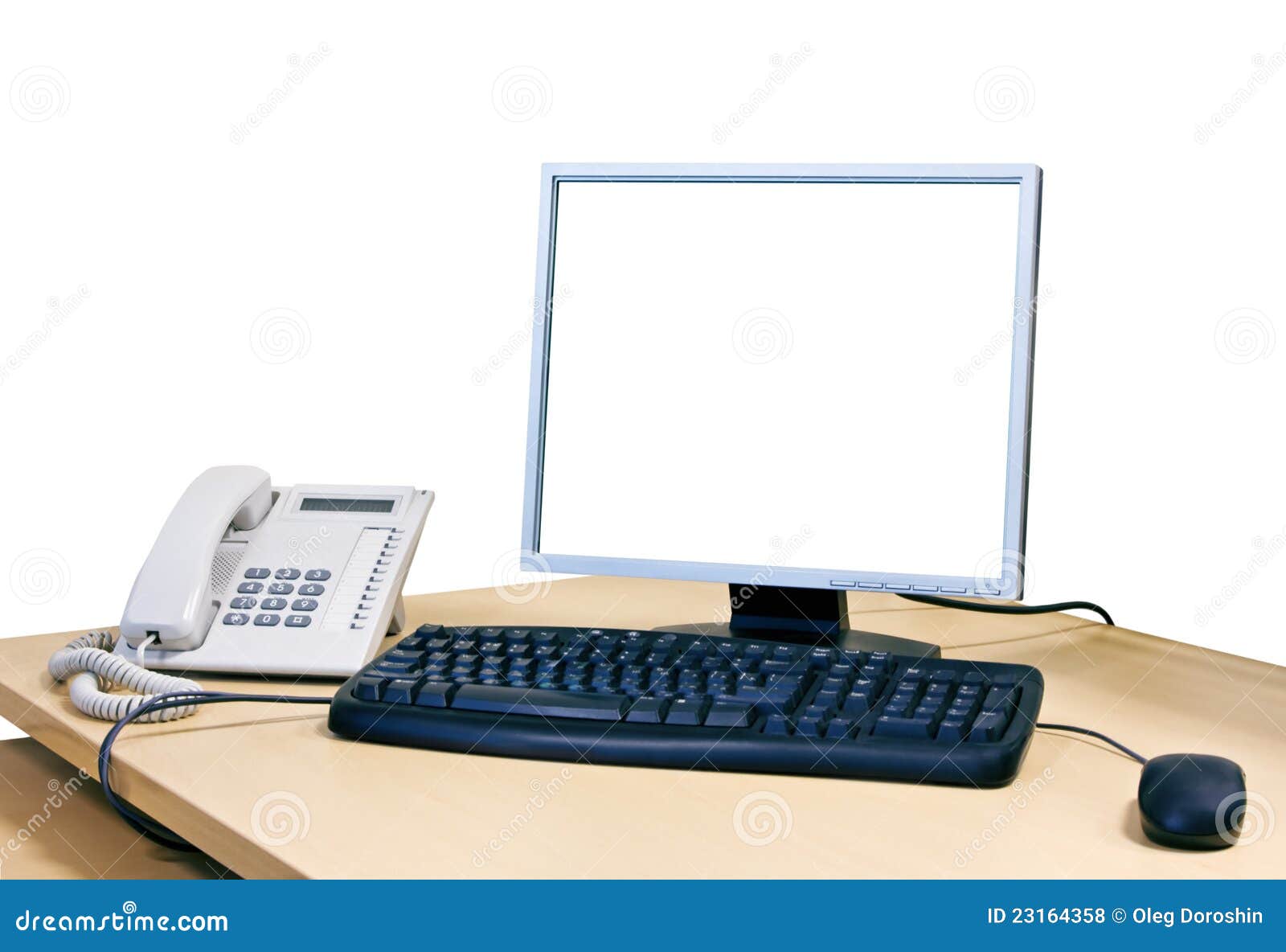 Working Place with Computer Stock Photo - Image of classroom, education ...