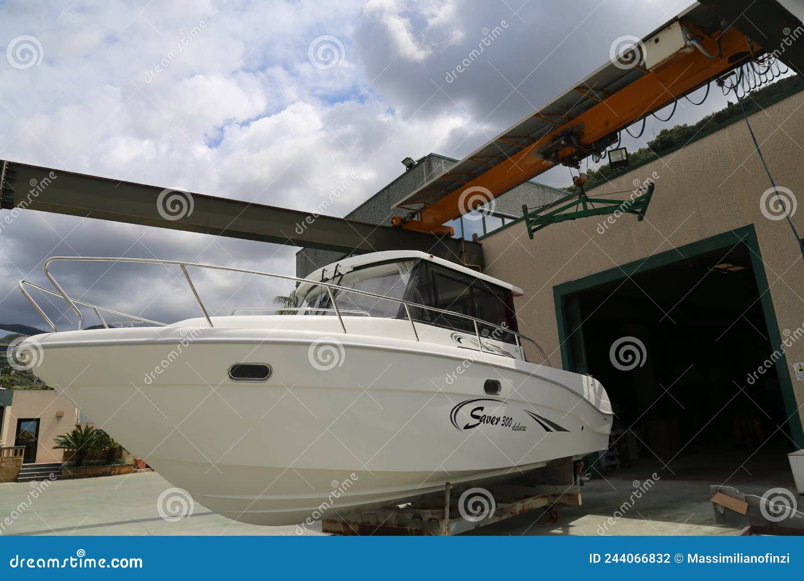 Indoor Shipyard of Speed Boats in Construction Editorial Photography ...