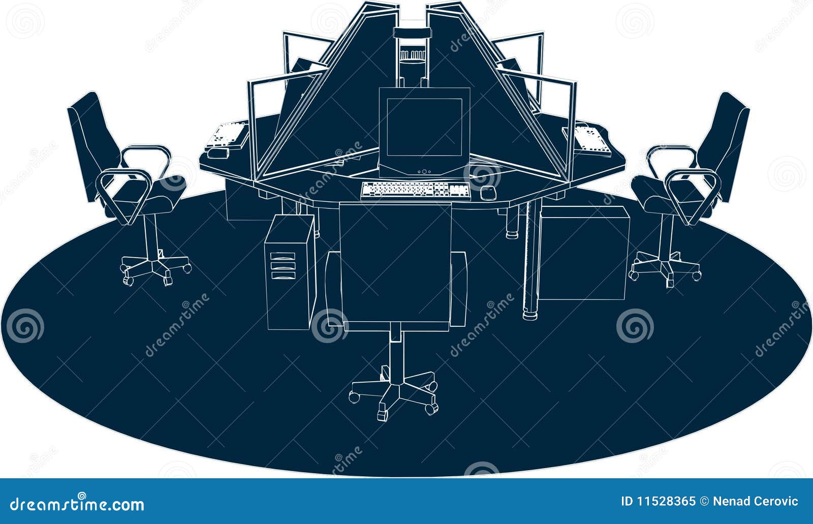 Working Place Office Vector 02 Stock Vector - Illustration of office ...