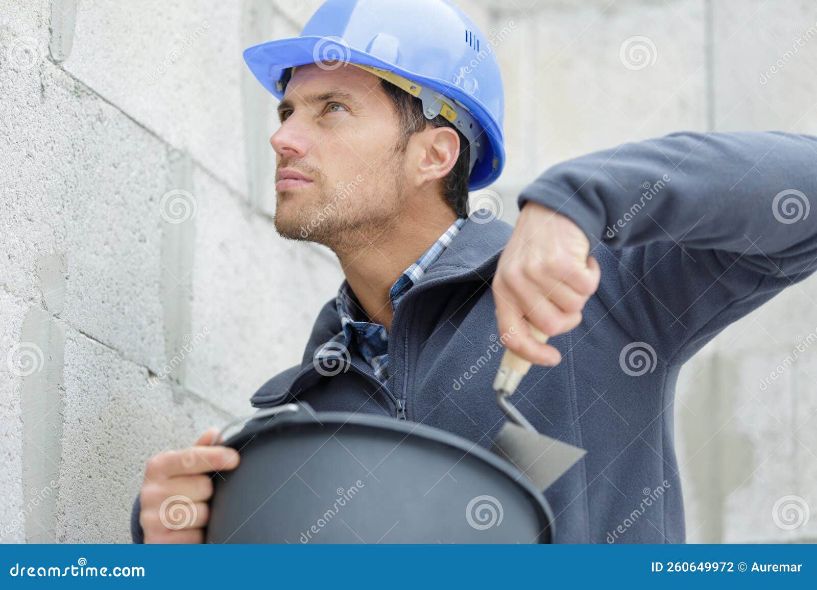 Working with Plaster Hand Master Stock Photo - Image of back ...