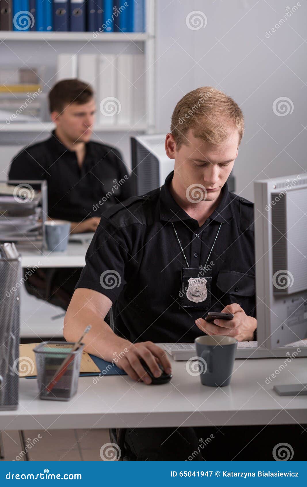 Working at police station stock image. Image of work - 65041947