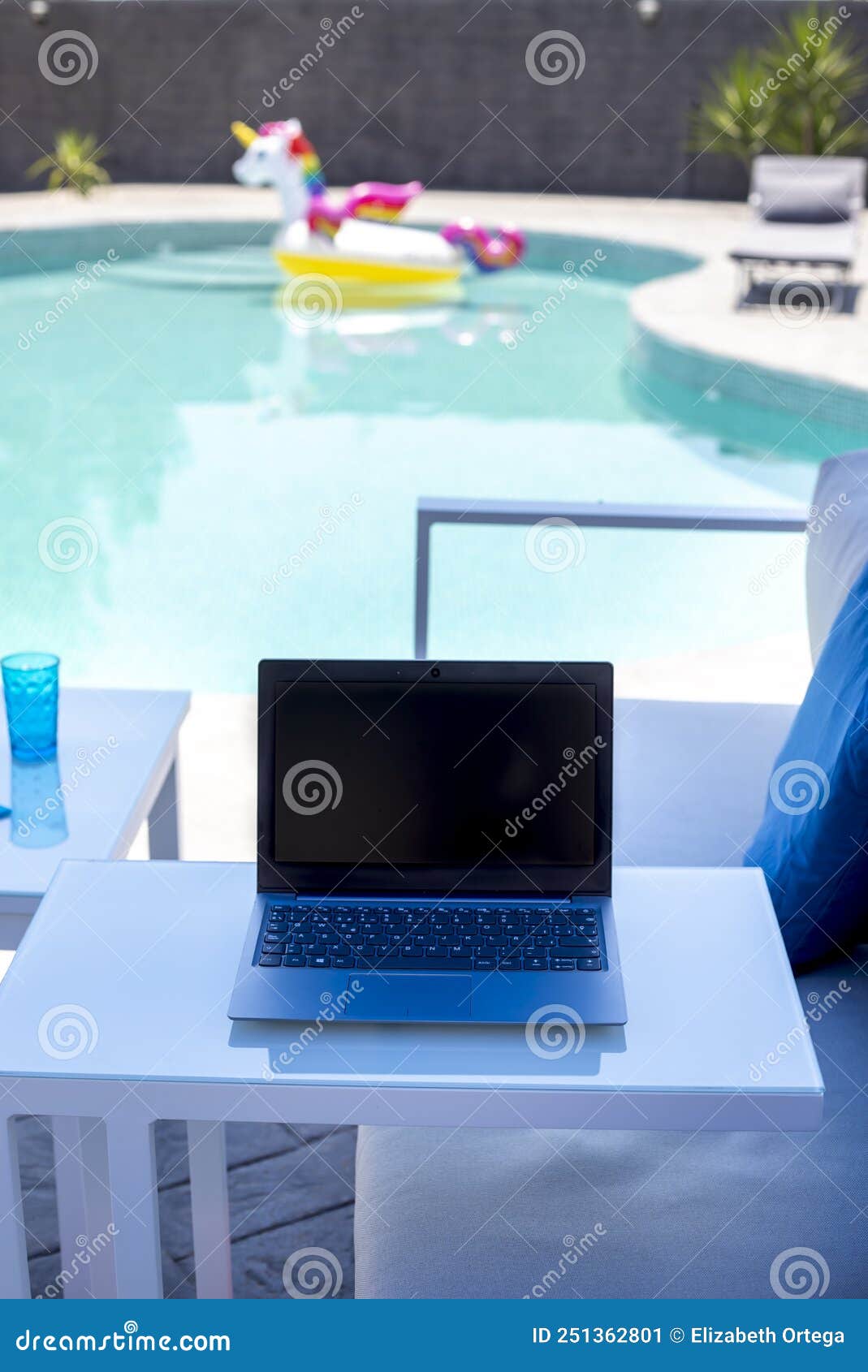 Working by the Pool, Home Office, Pool Office for the Summer Stock ...