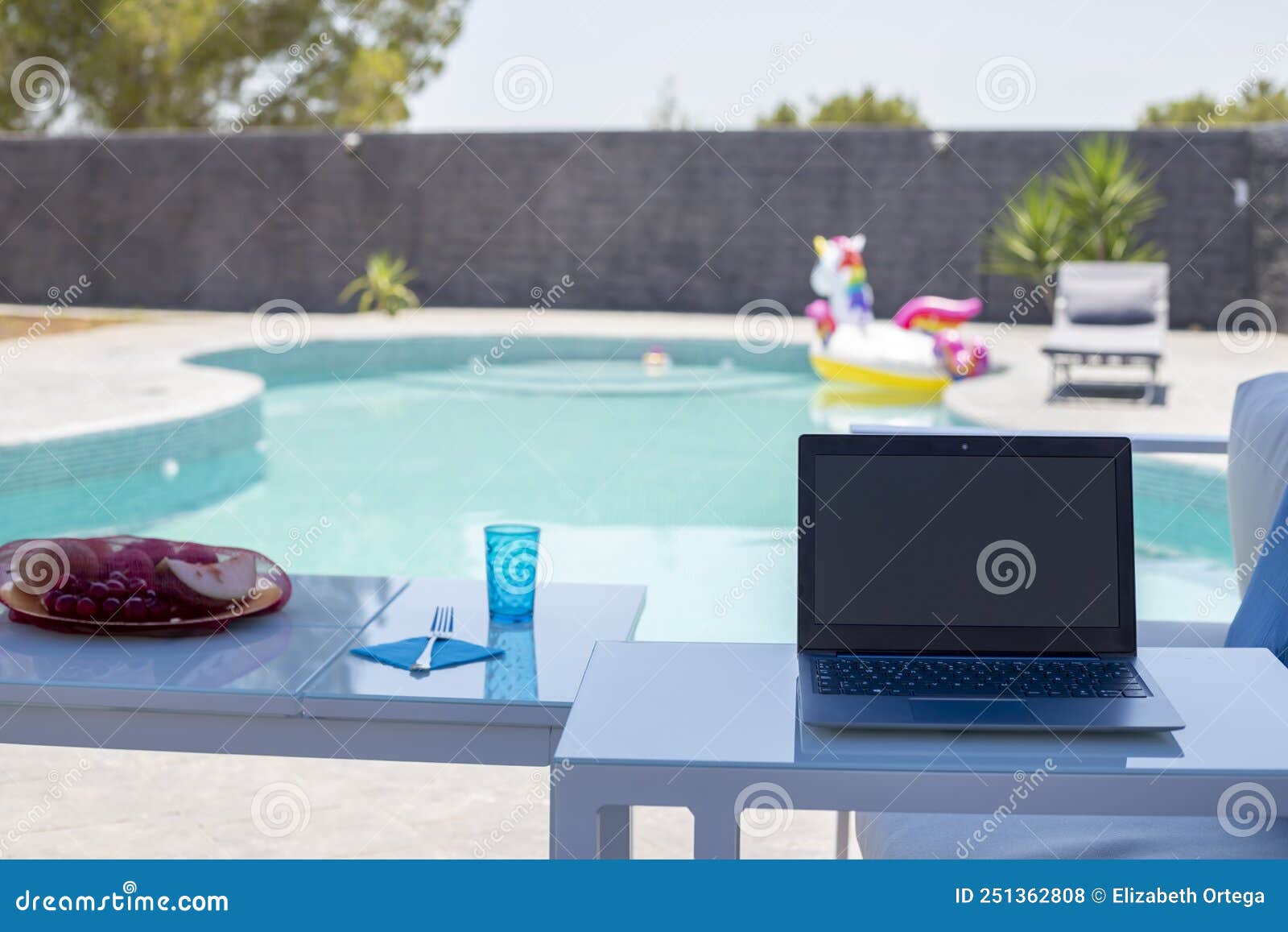 Working by the Pool, Home Office, Pool Office for the Summer Stock ...