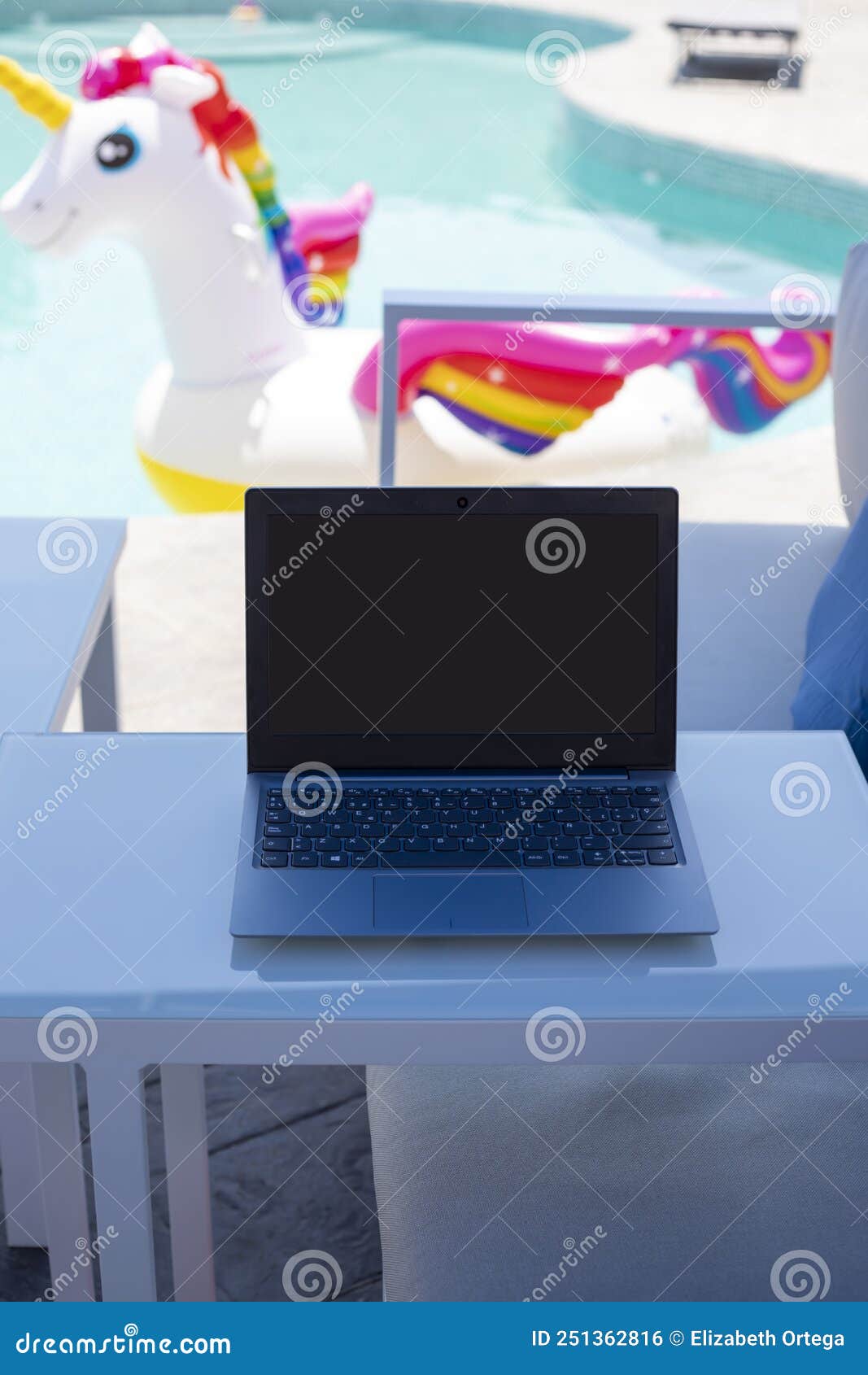 Working by the Pool, Home Office, Pool Office for the Summer Stock ...