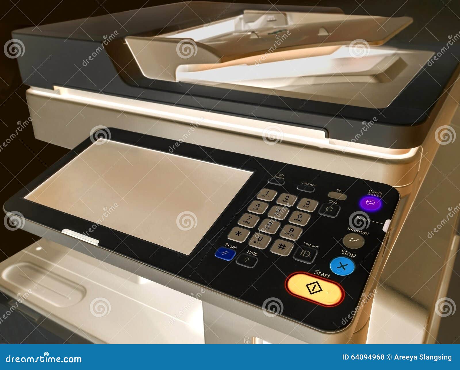 Working Printer Scanner Copier Device Stock Photo - Image of machine ...