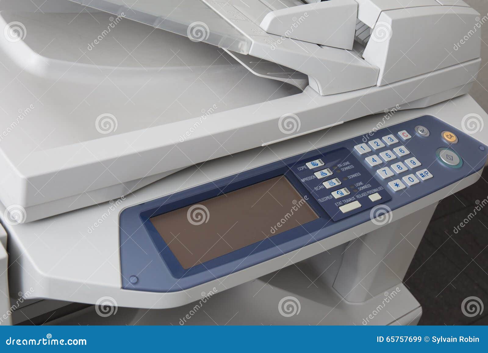 Working Printer Scanner Copier Device Stock Image - Image of copying ...