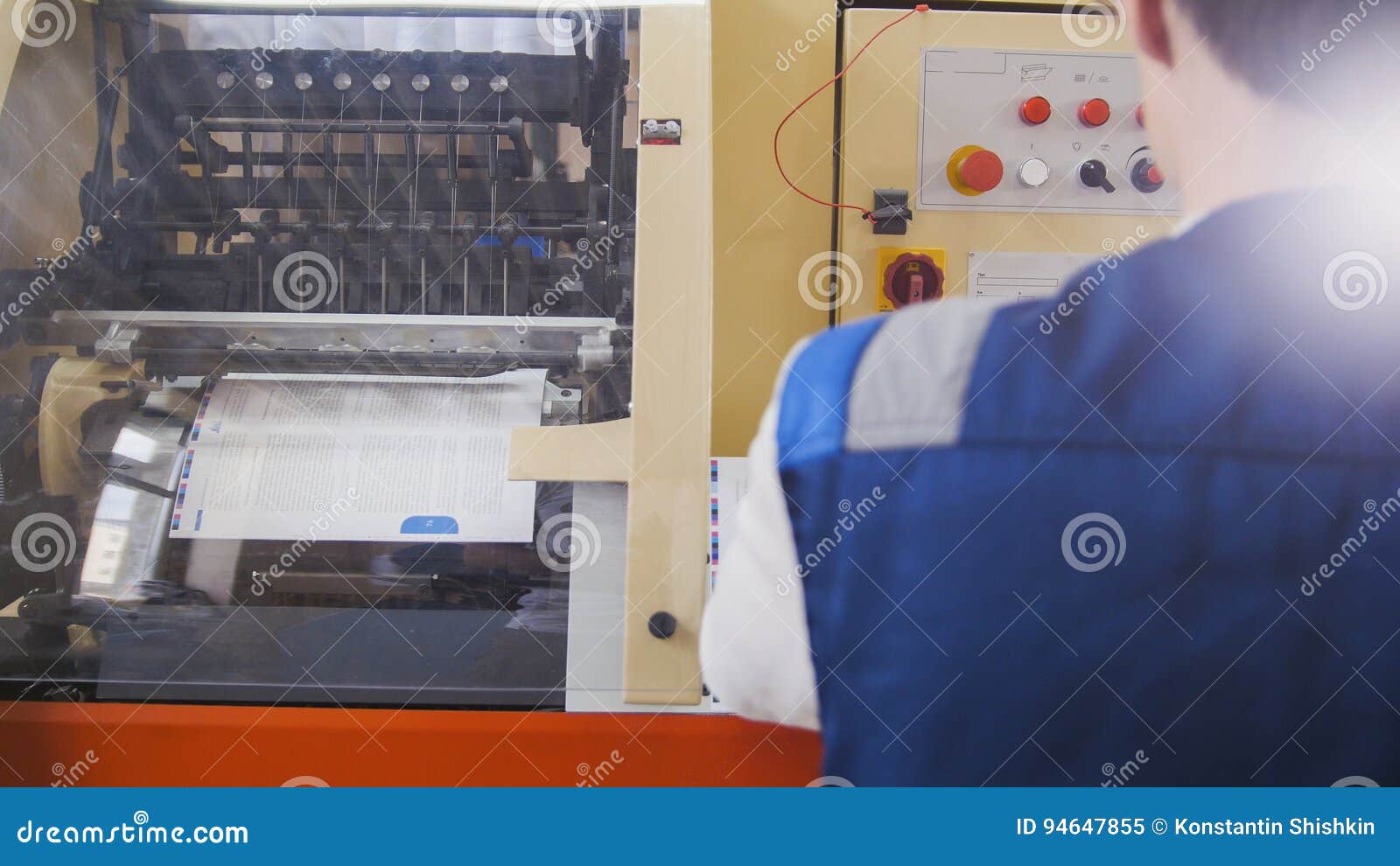 Working Printing Machine, Polygraph Industry Stock Image - Image of ...
