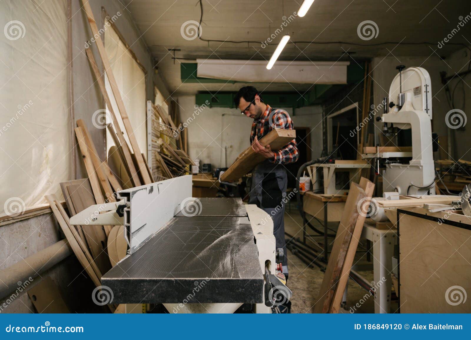 Working Process in the Carpentry Workshop Stock Photo - Image of gouge ...