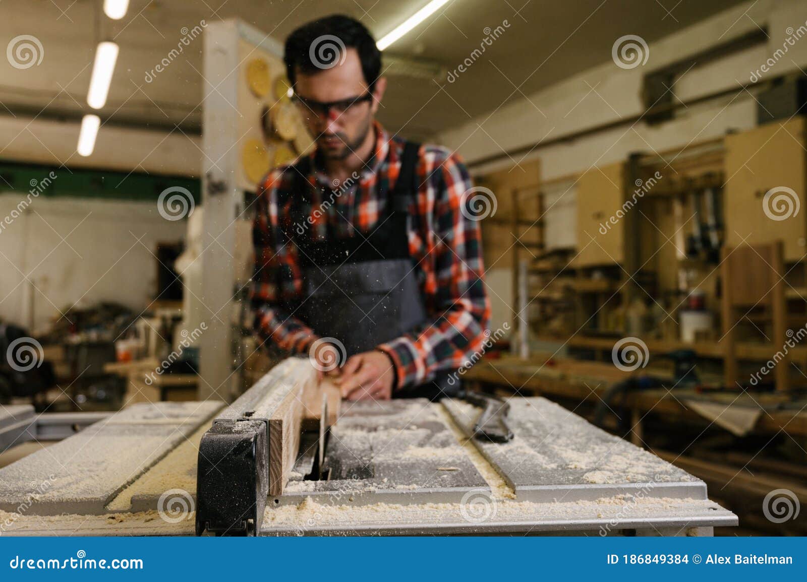 Working Process in the Carpentry Workshop Stock Photo - Image of person ...