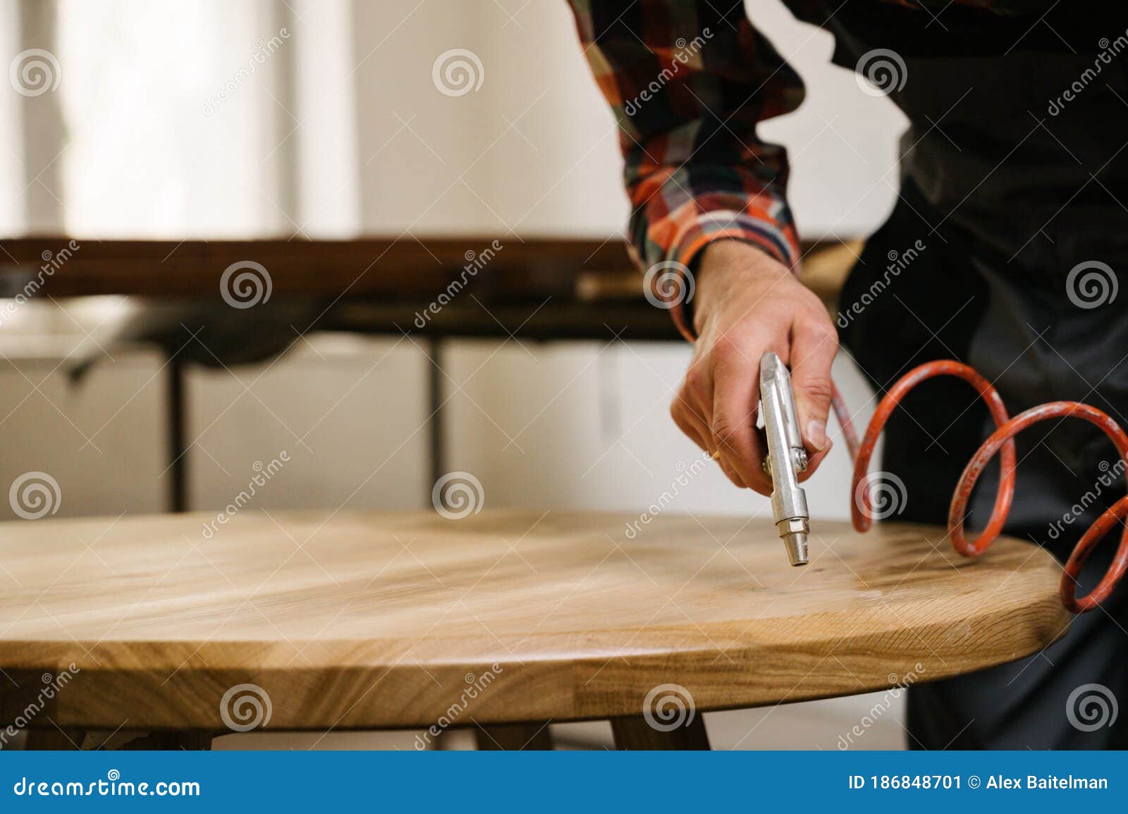 Working Process in the Carpentry Workshop Stock Image - Image of people ...
