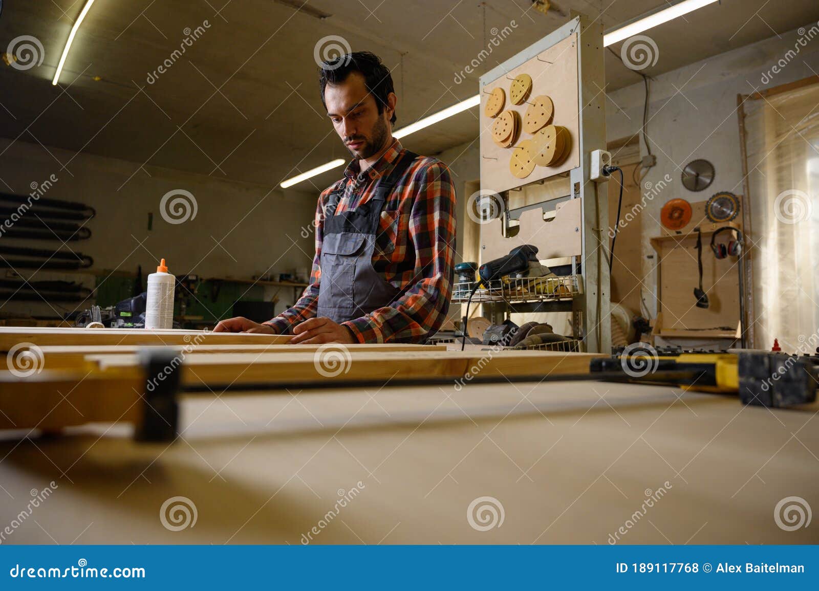 Working Process in the Carpentry Workshop Stock Photo - Image of ...