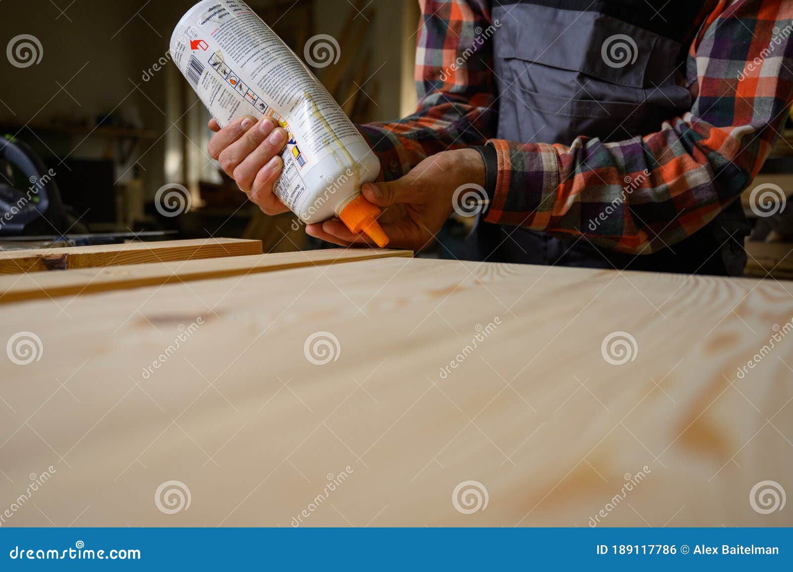 Working Process in the Carpentry Workshop Stock Photo - Image of manual ...