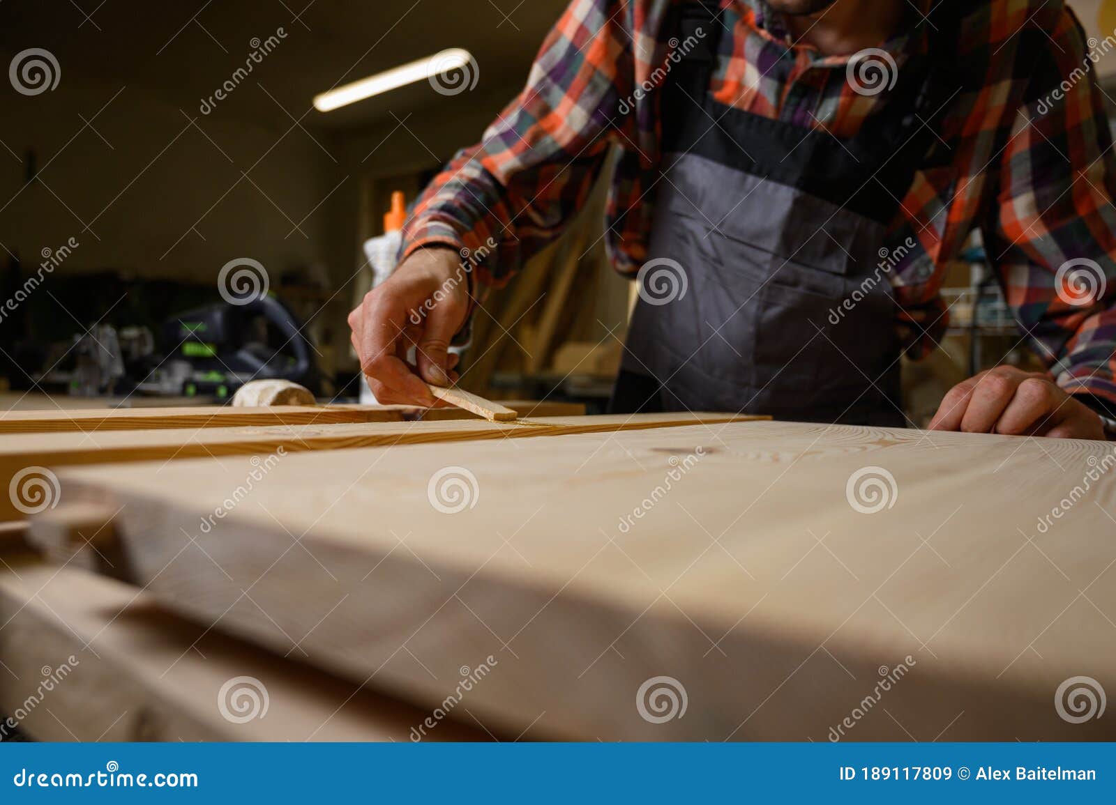 Working Process in the Carpentry Workshop Stock Image - Image of ...