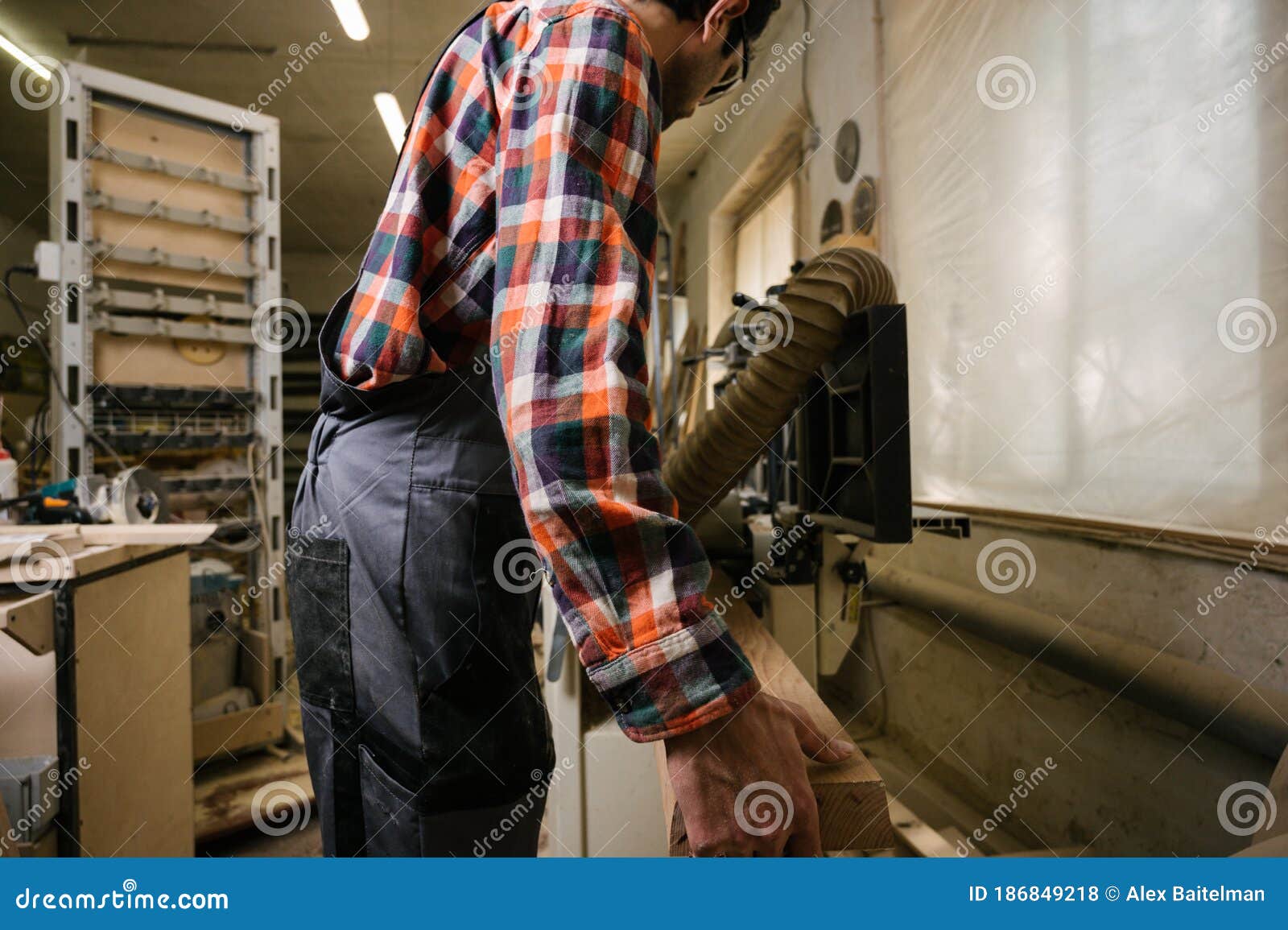 Working Process in the Carpentry Workshop Stock Photo - Image of ...
