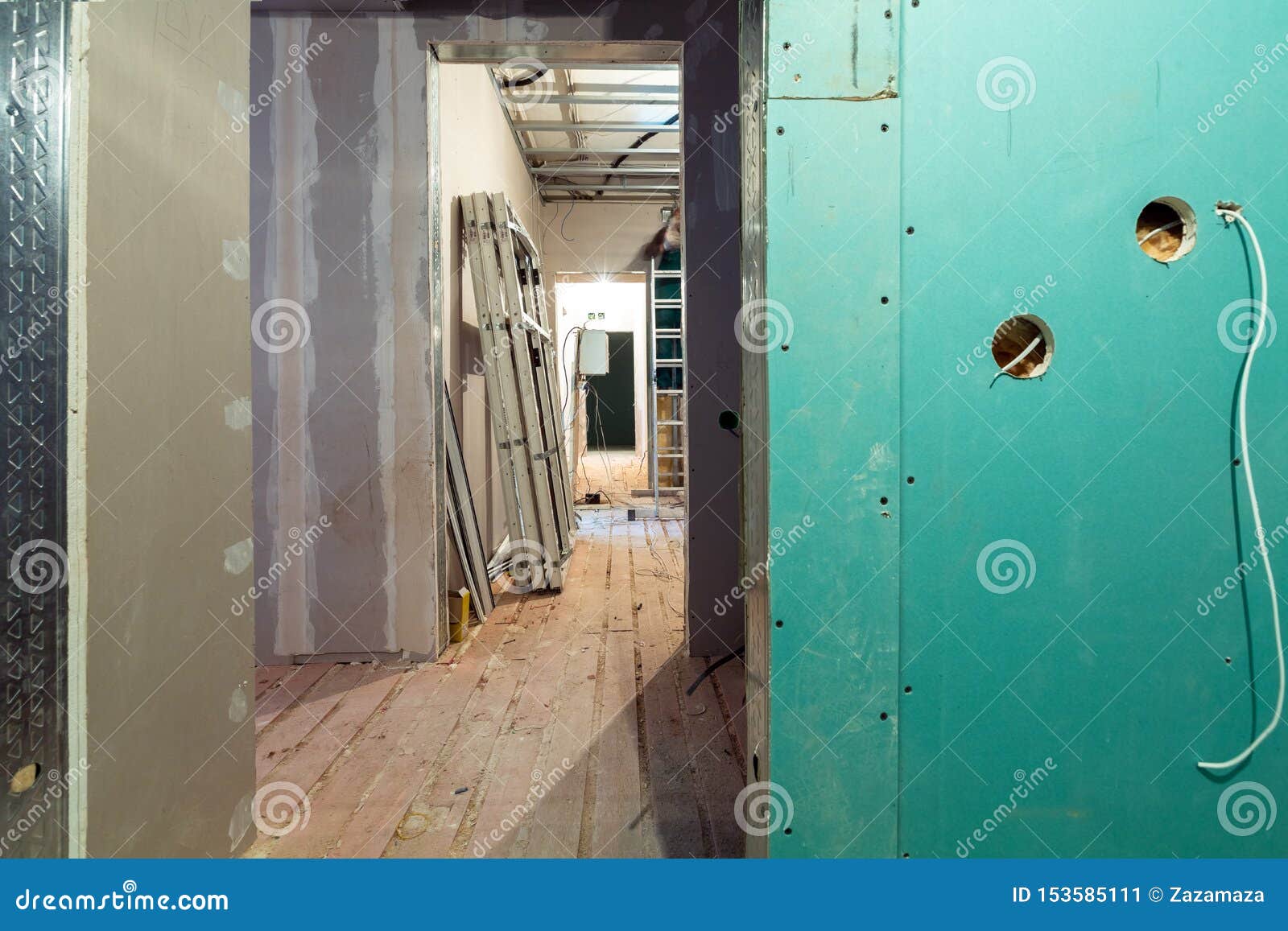 Working Process of Installing Frames for Plasterboard - Drywall and ...