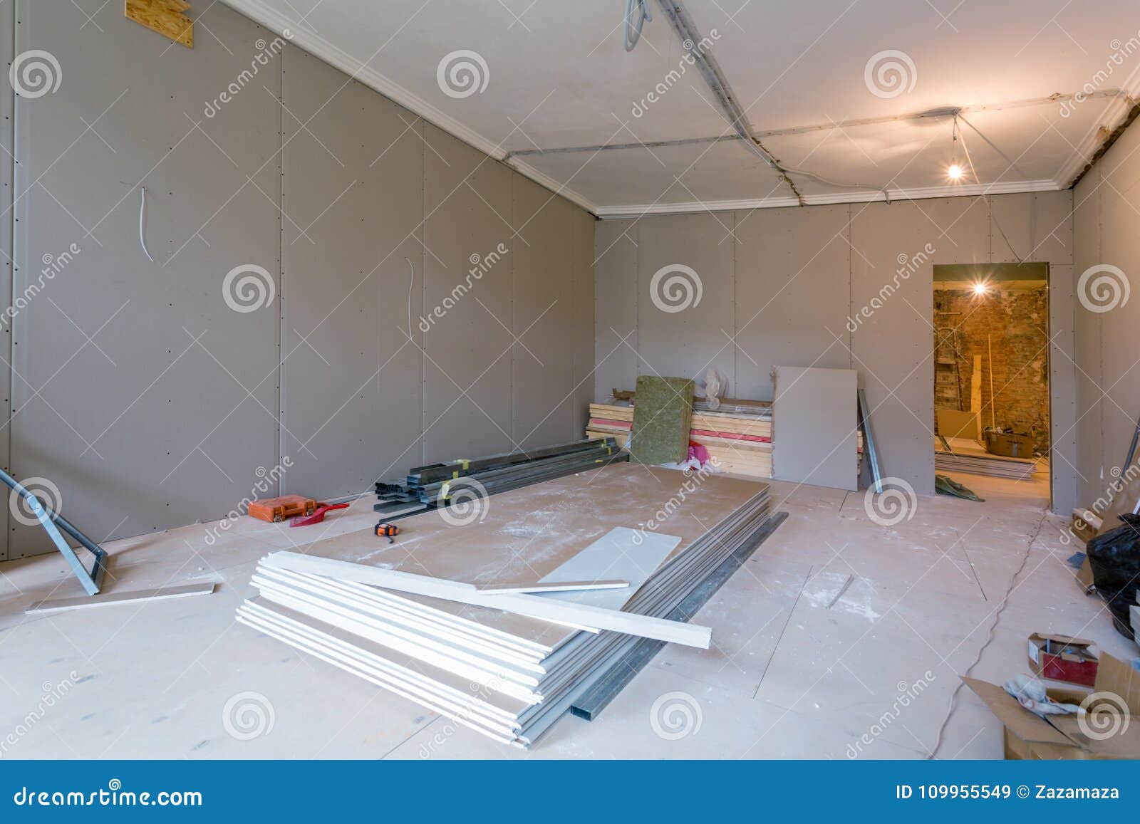 Working With Drywall Background Royalty-Free Stock Image ...