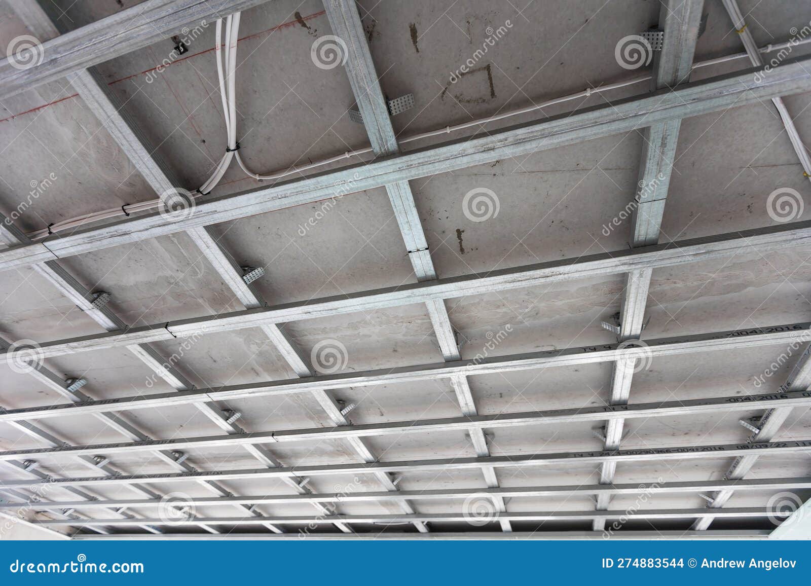 Working Process of Installing Metal Frames for Plasterboard -drywall ...
