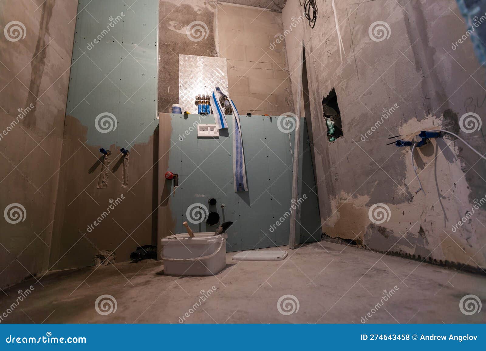 Working Process of Installing Metal Frames for Plasterboard -drywall ...