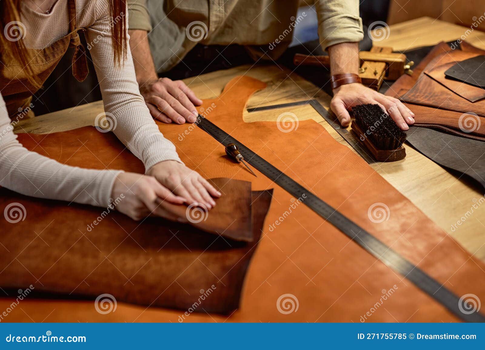People& X27;s Hands Holding Crafting Material Stock Image - Image of ...