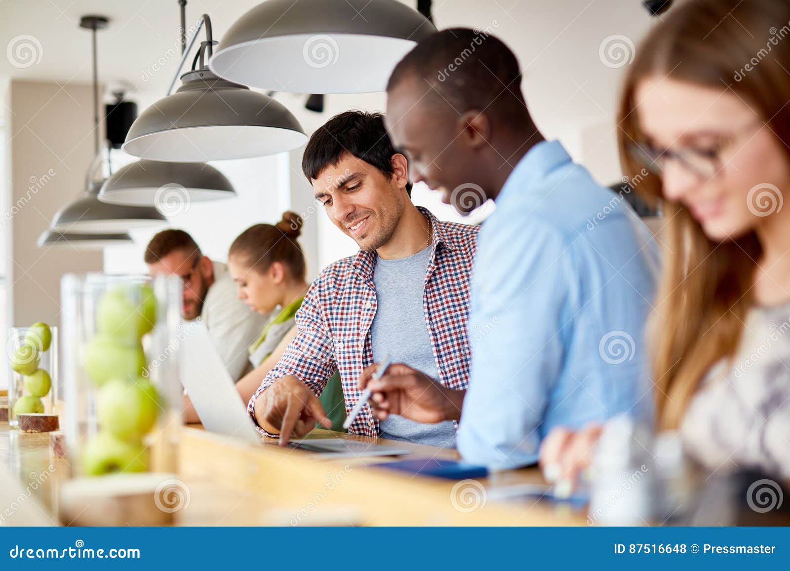 Working Process in Modern Office Stock Photo - Image of international ...