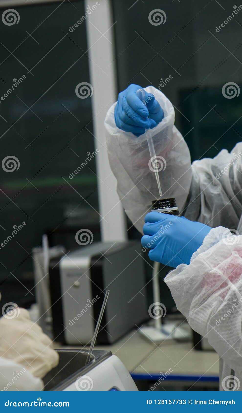 Working Process in Nanotechnology Laboratory of Cosmetic Production ...