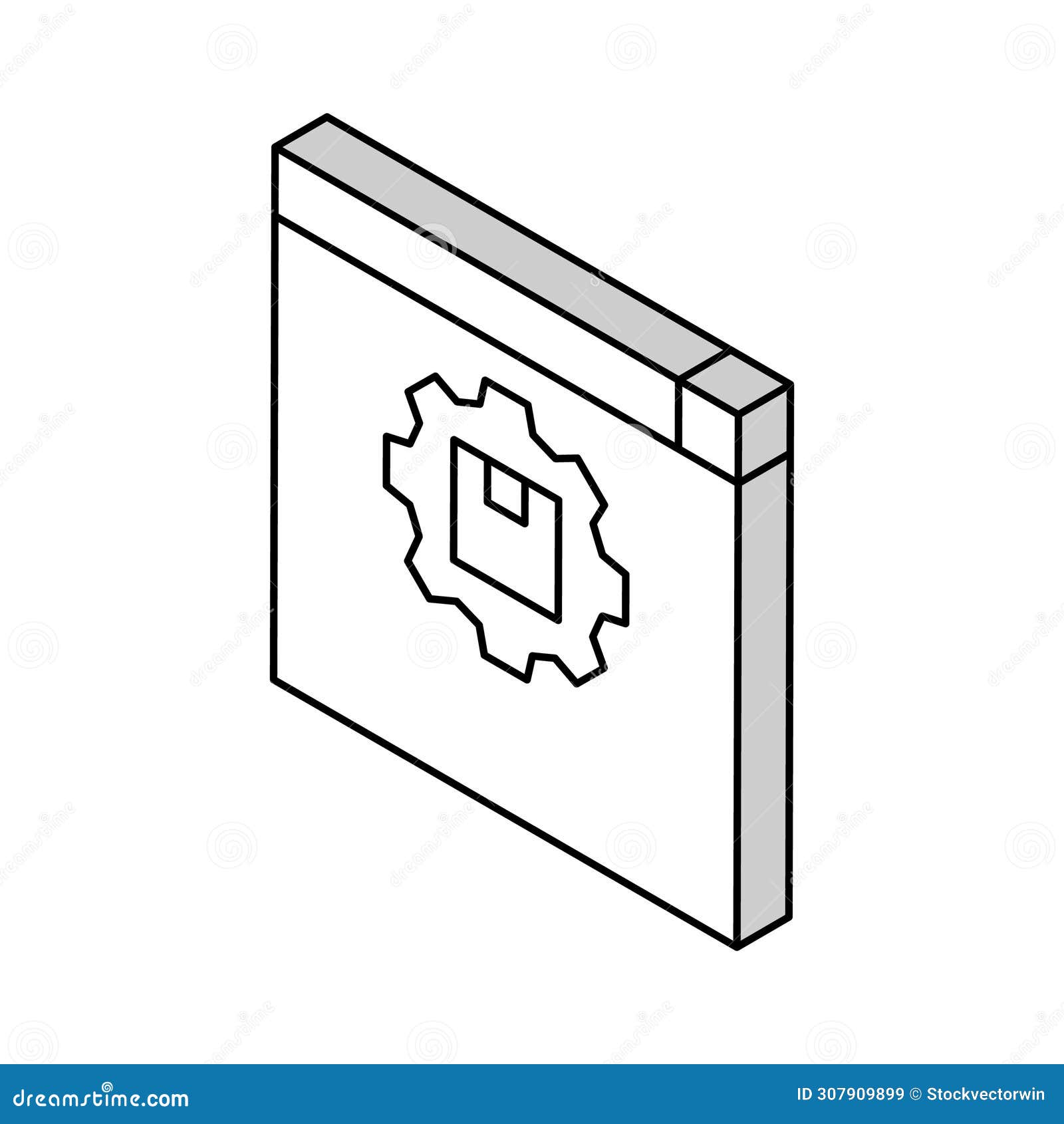 Working Process Review Isometric Icon Vector Illustration Stock ...