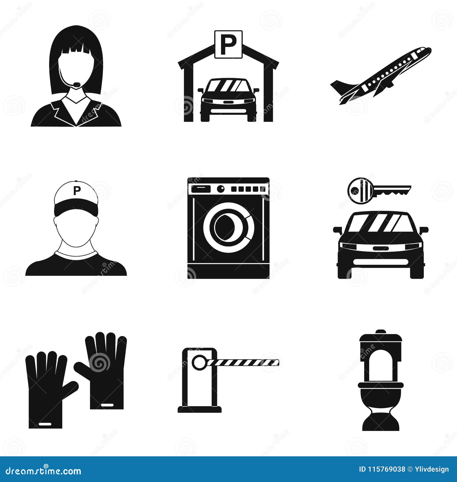 Working Profession Icons Set, Simple Style Stock Vector - Illustration ...