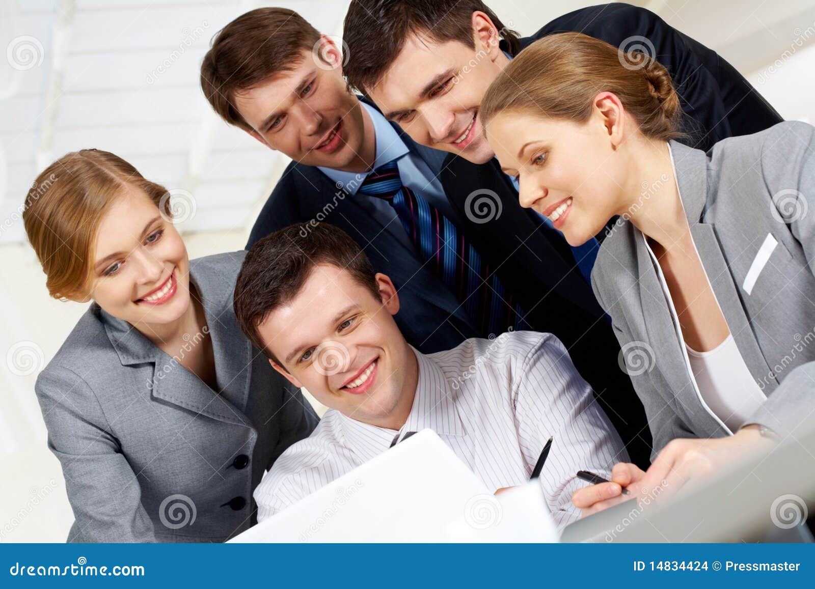 Working at project stock photo. Image of female, colleague - 14834424