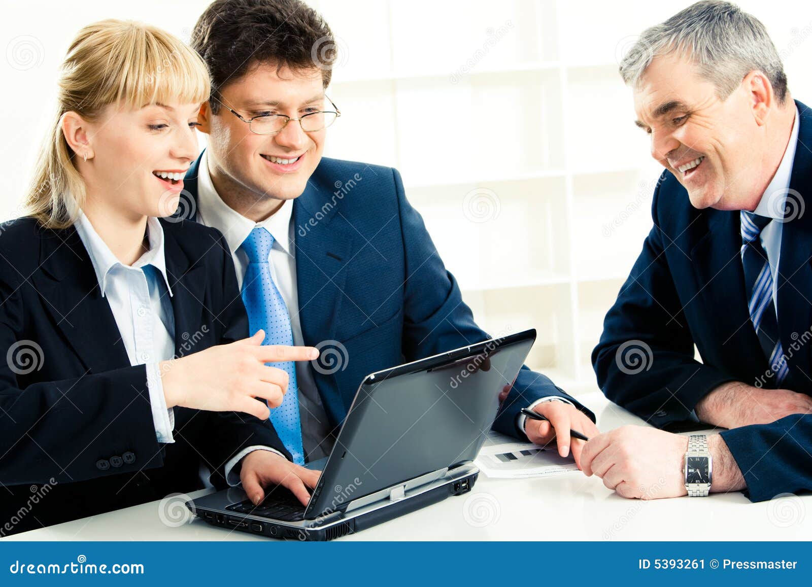 Working at project stock image. Image of happy, communicating - 5393261
