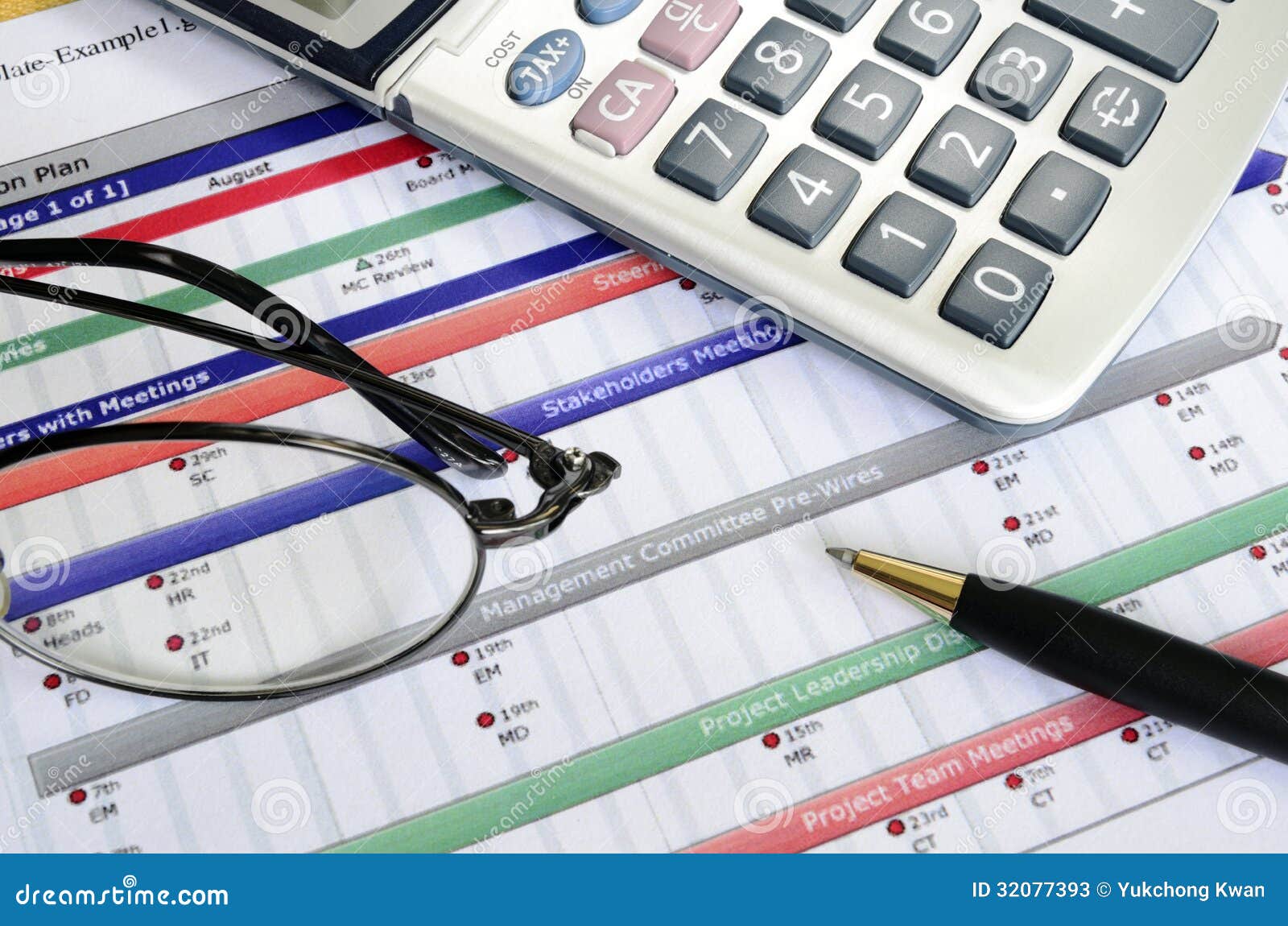 Working on the Project Plan Stock Image - Image of organize, program ...