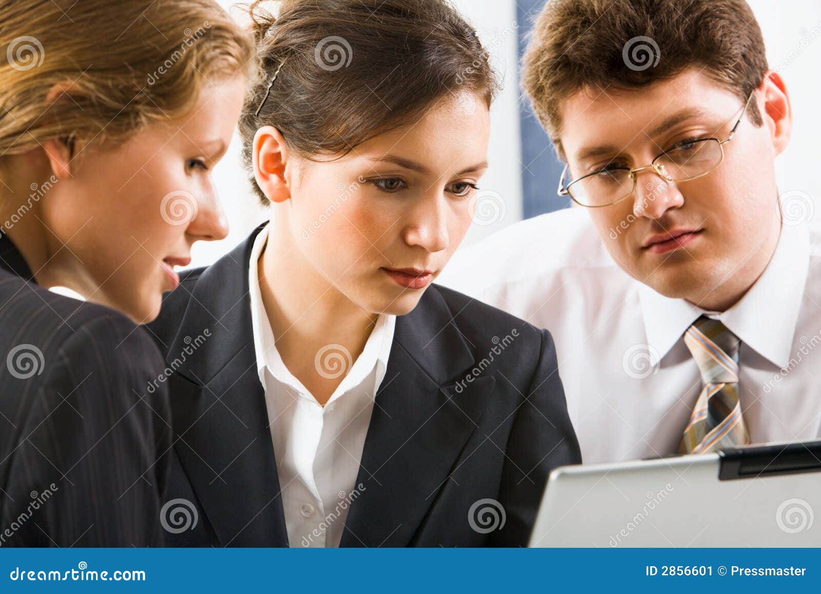 Working on a Project Together Stock Image - Image of explaining, close ...