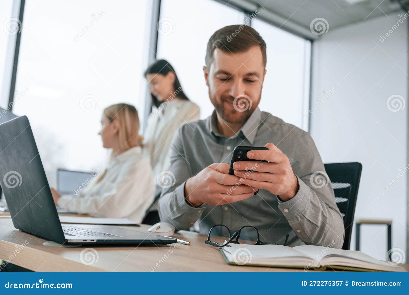 Working on a Project Together. Successful Team are in the Office Stock ...