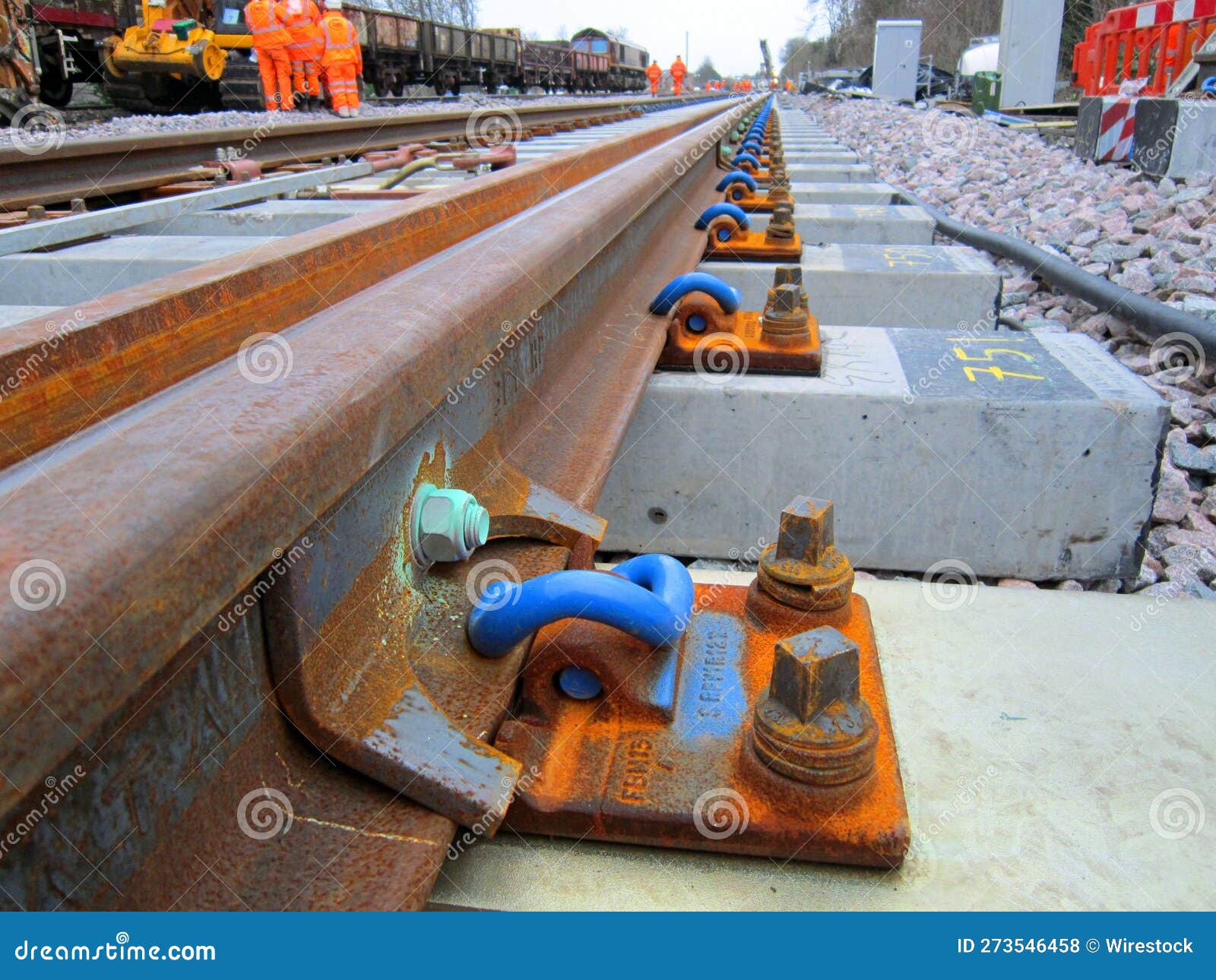 Working on Railway Track Engineering in the UK Stock Photo - Image of ...