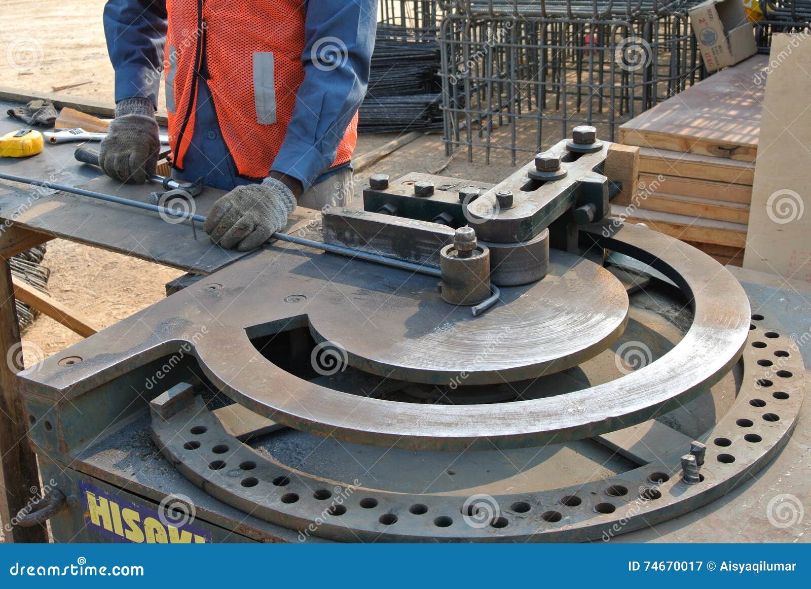 Working at the Reinforcement Bar Bending Yard Editorial Photography ...