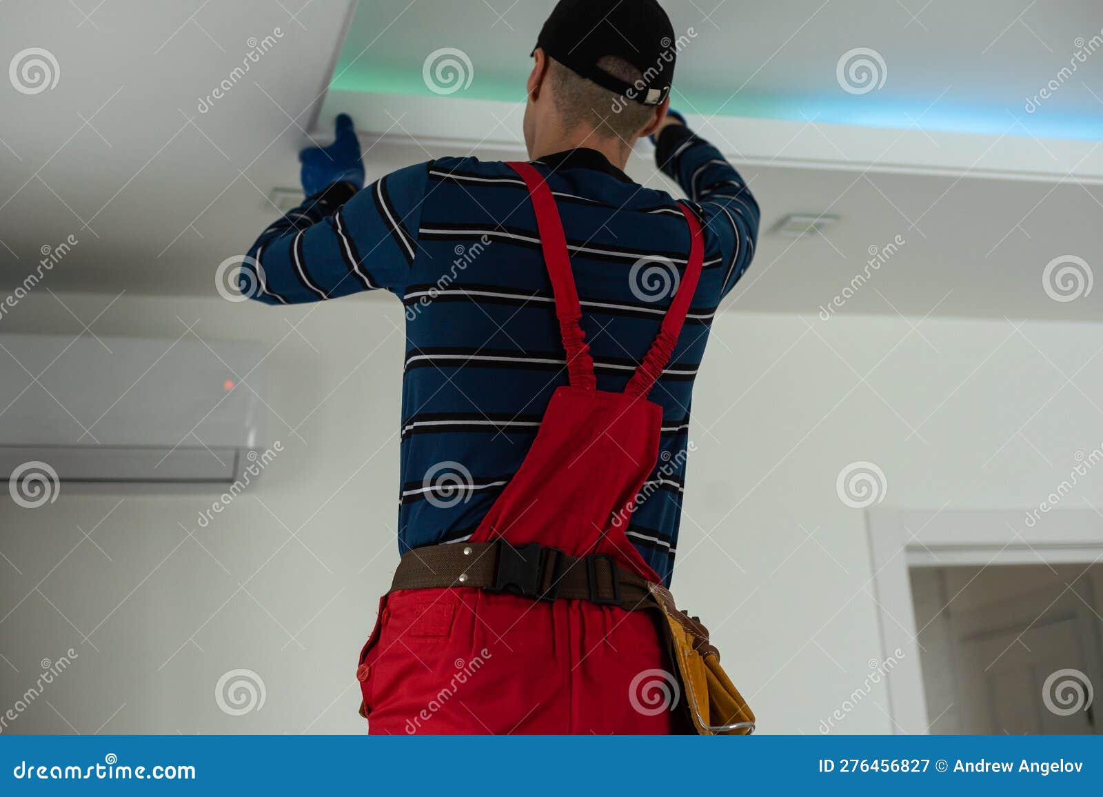 Working on Repairs. the Man Works on Repairs Stock Image - Image of ...