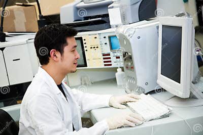 Working researcher stock image. Image of scientific, clinic - 3938819