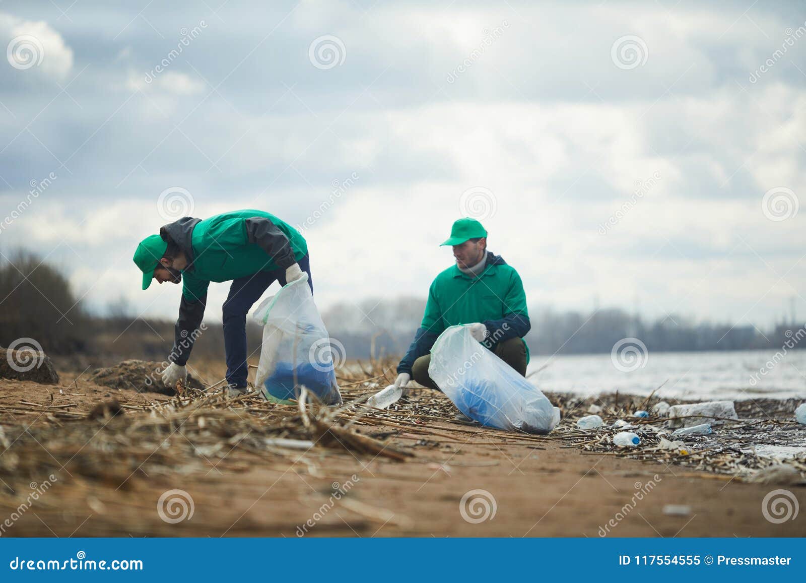 Working on river bank stock image. Image of people, natural - 117554555