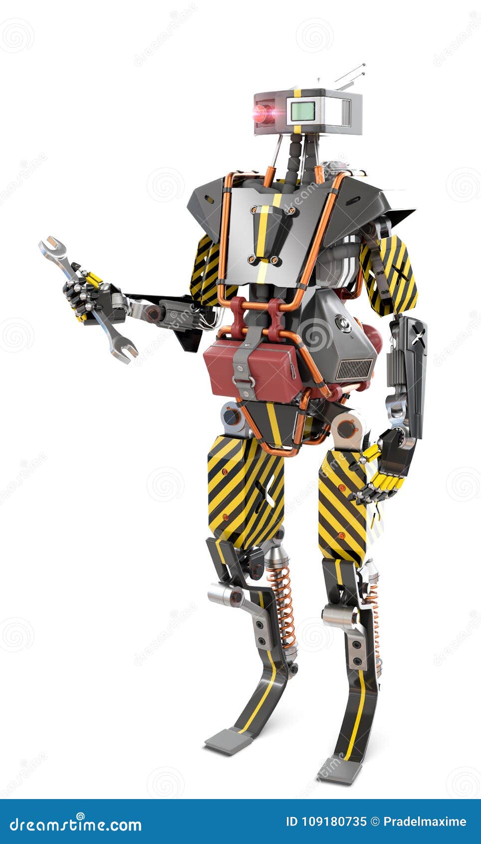 Working robot worker stock image. Image of machine, shiny - 109180735