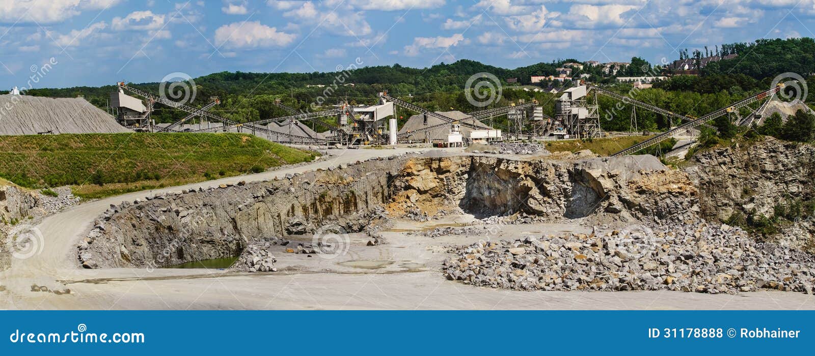 Working rock quarry stock photo. Image of energy, global - 31178888