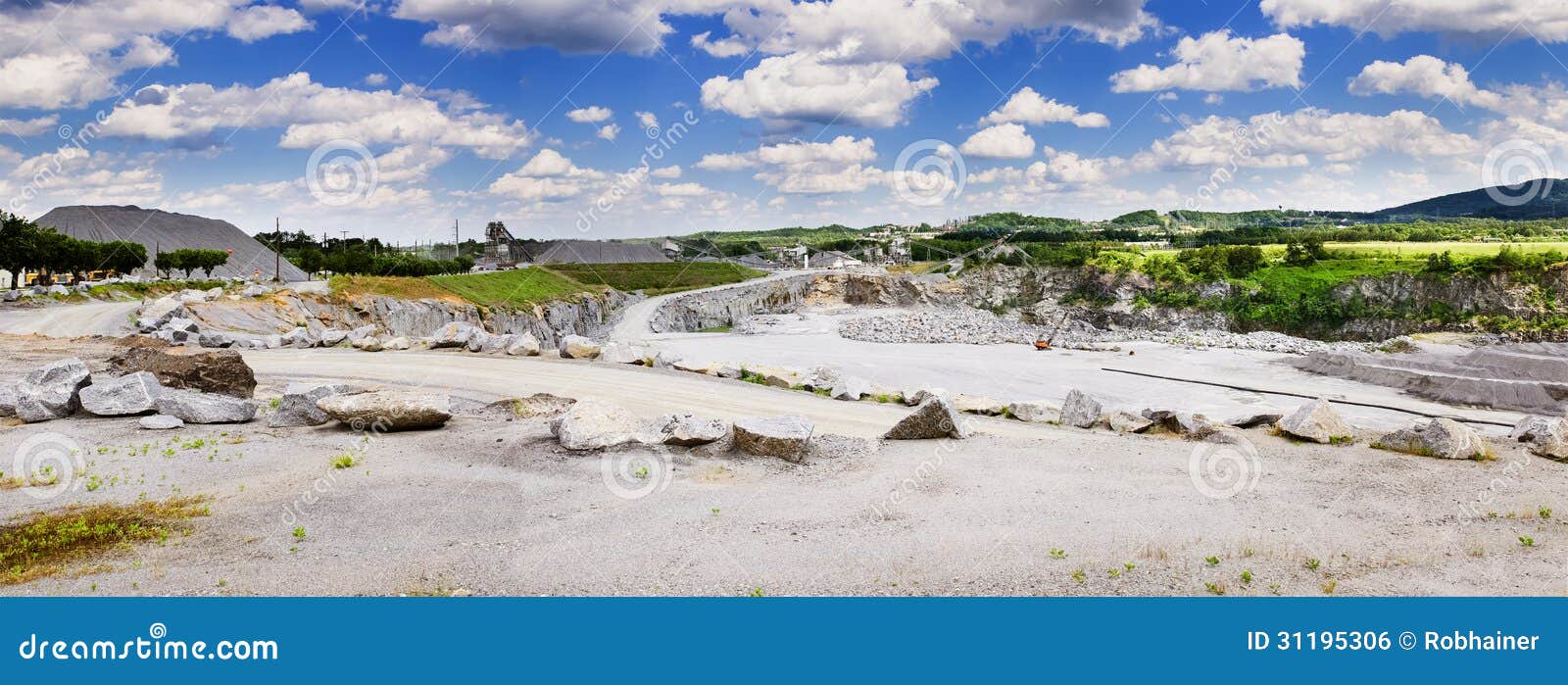 Working rock quarry stock photo. Image of digging, industry - 31195306