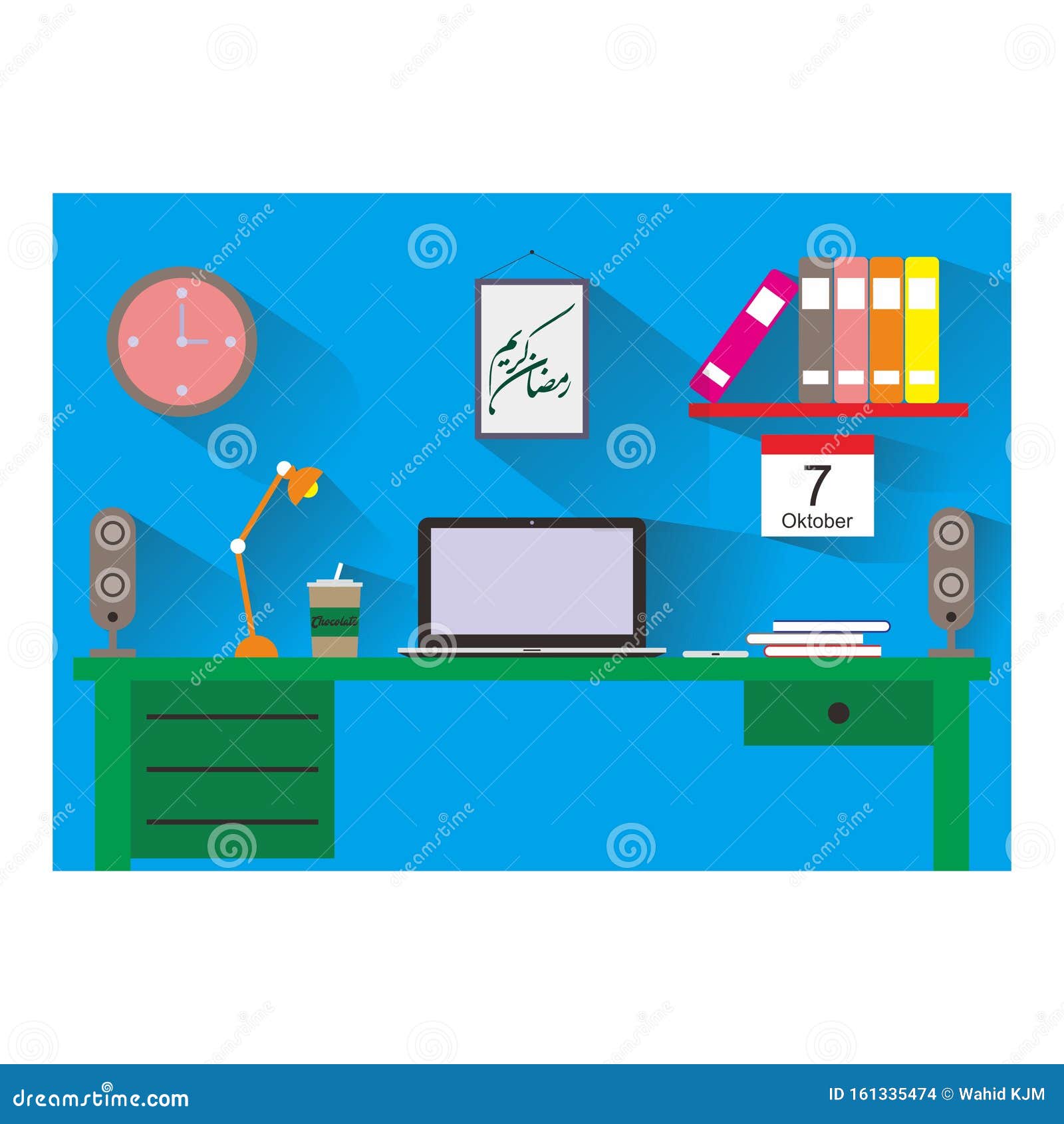 Working Room Vector Illustration | CartoonDealer.com #161335474